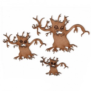 Halloween Skeleton Tree MDF Wood Shape for altered art and crafts